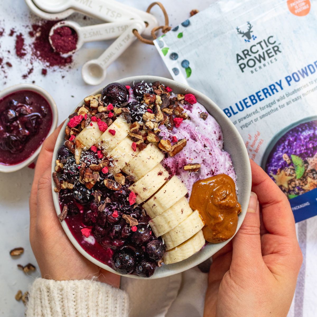 Wild blueberry and pecan yogurt – Arctic Power Berries