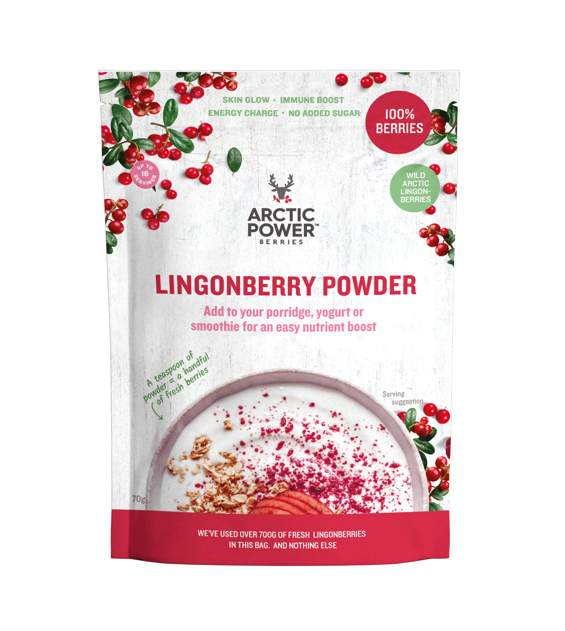 Lingonberry Powder 70g – Arctic Power Berries